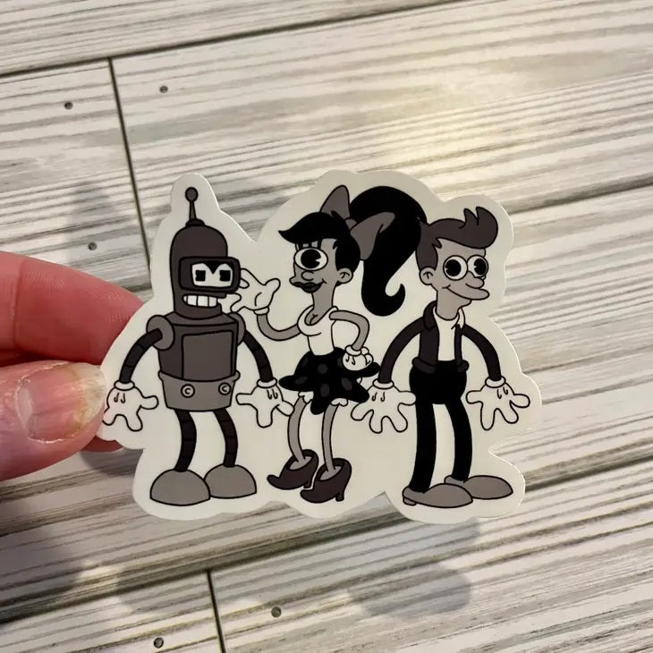 Bender Leela Fry Fliescher Vinyl Sticker – Culture Craze