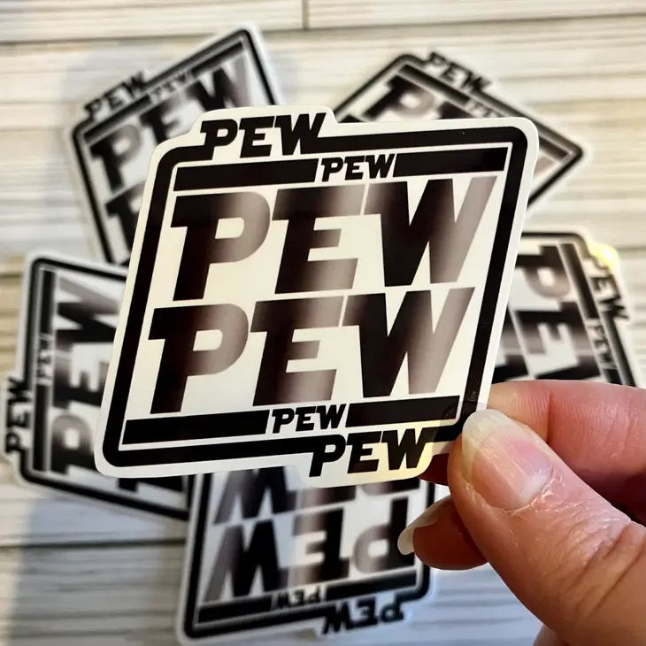 Pew Pew Pew Vinyl Sticker – Culture Craze