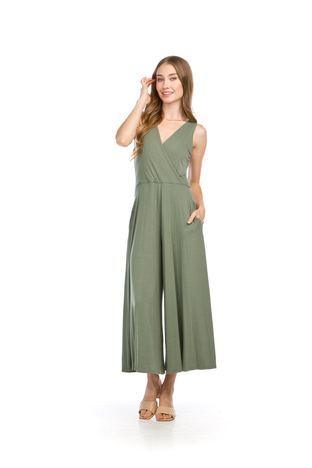 Stretch Crossover Jumpsuit Olive – Culture Craze