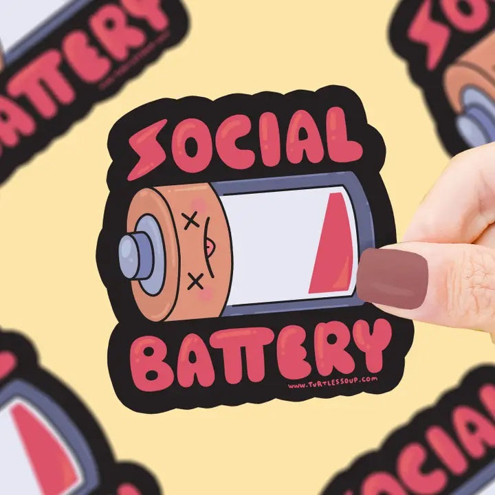 Social Battery Empty Introvert Sticker – Culture Craze