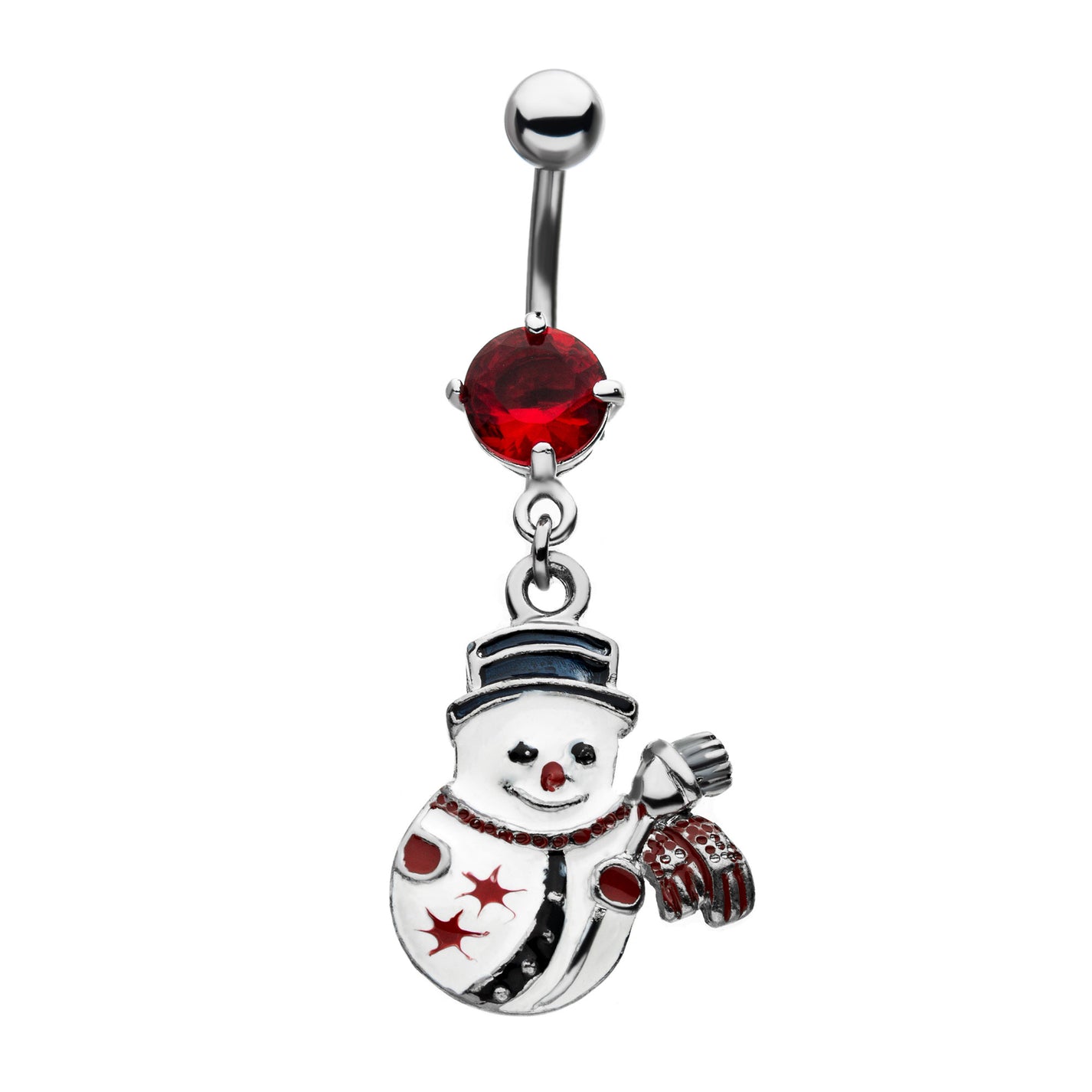 Snowman Enamel Dangle Navel – Culture Craze